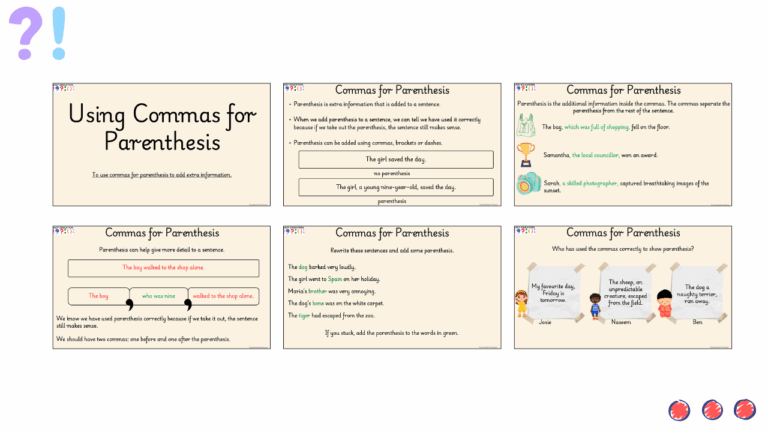 Commas for Parenthesis – Easy Education Grammar