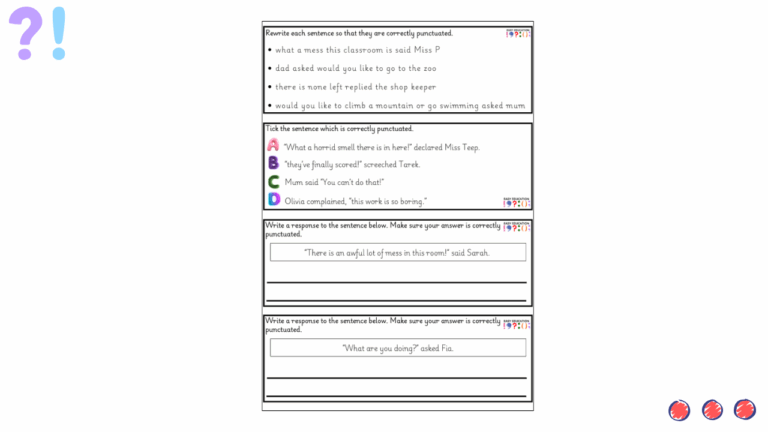 Inverted Commas Objective Starters – Easy Education Grammar