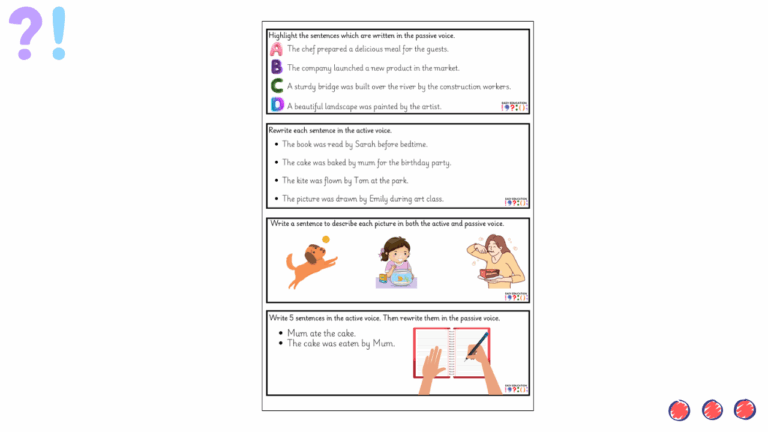 Active and Passive Voice Objective Starters – Easy Education Grammar