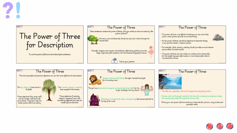 The Power of Three for Description – Easy Education Grammar
