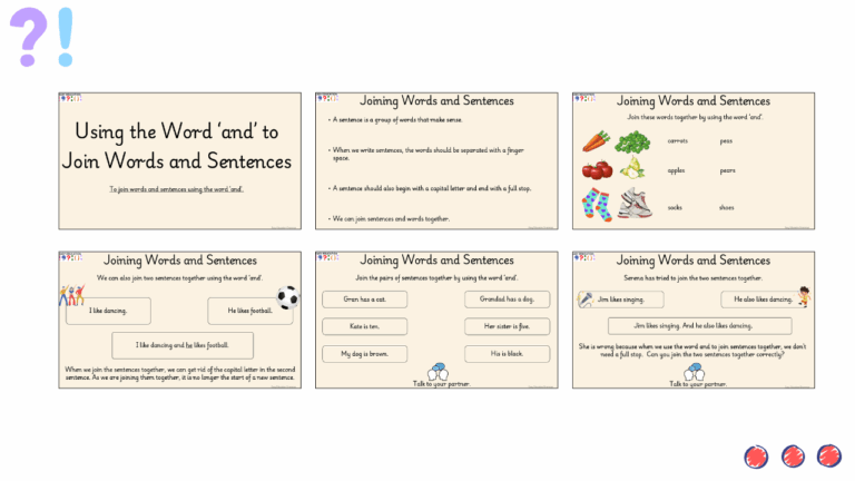 Joining Words and Sentences Using ‘and’ – Easy Education Grammar