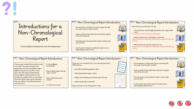 Writing an Introduction for a Non-Chronological Report – Easy Education ...