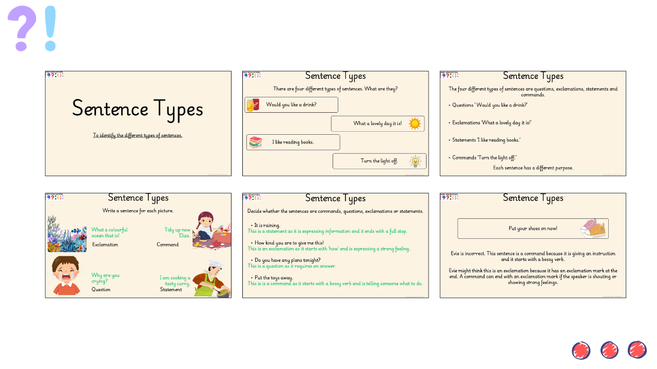 Sentence Types – Easy Education Grammar
