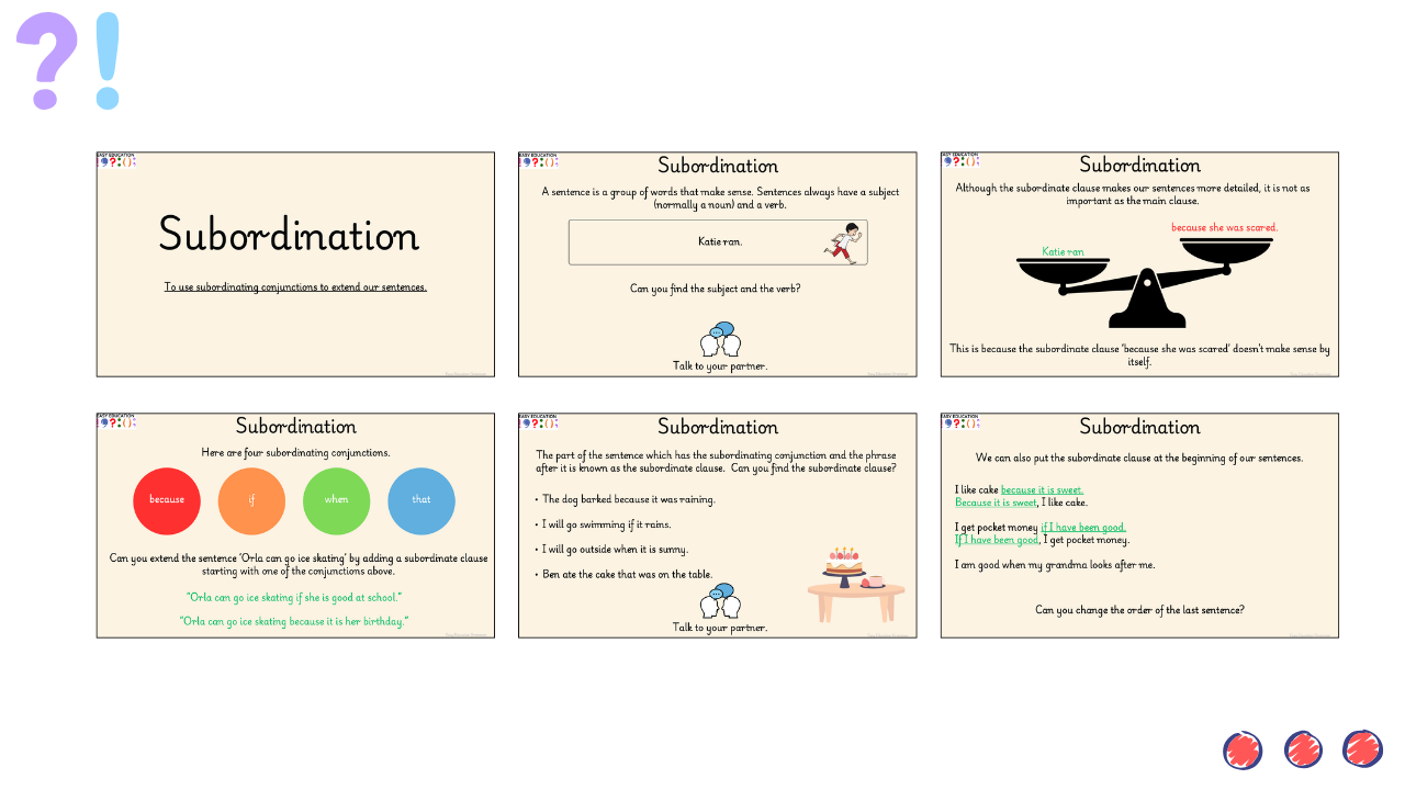 Subordination – Easy Education Grammar