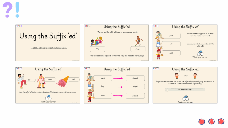 Suffix ‘ed’ – Easy Education Grammar