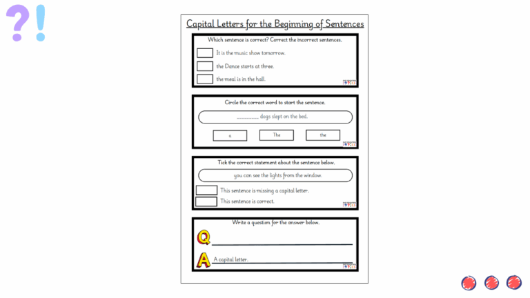 Capital Letters for the Beginning of Sentences – Easy Education Grammar